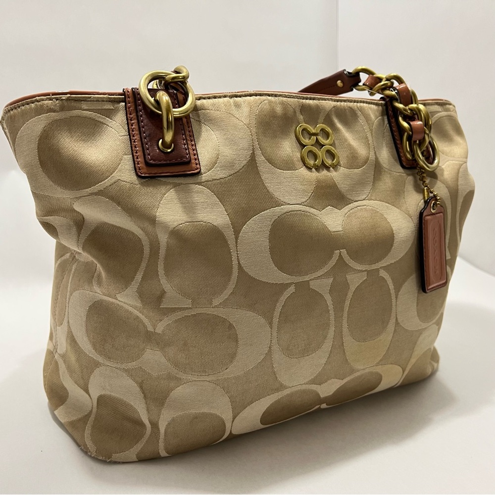 Coach Op Art Signature Toto Handbags - Gem